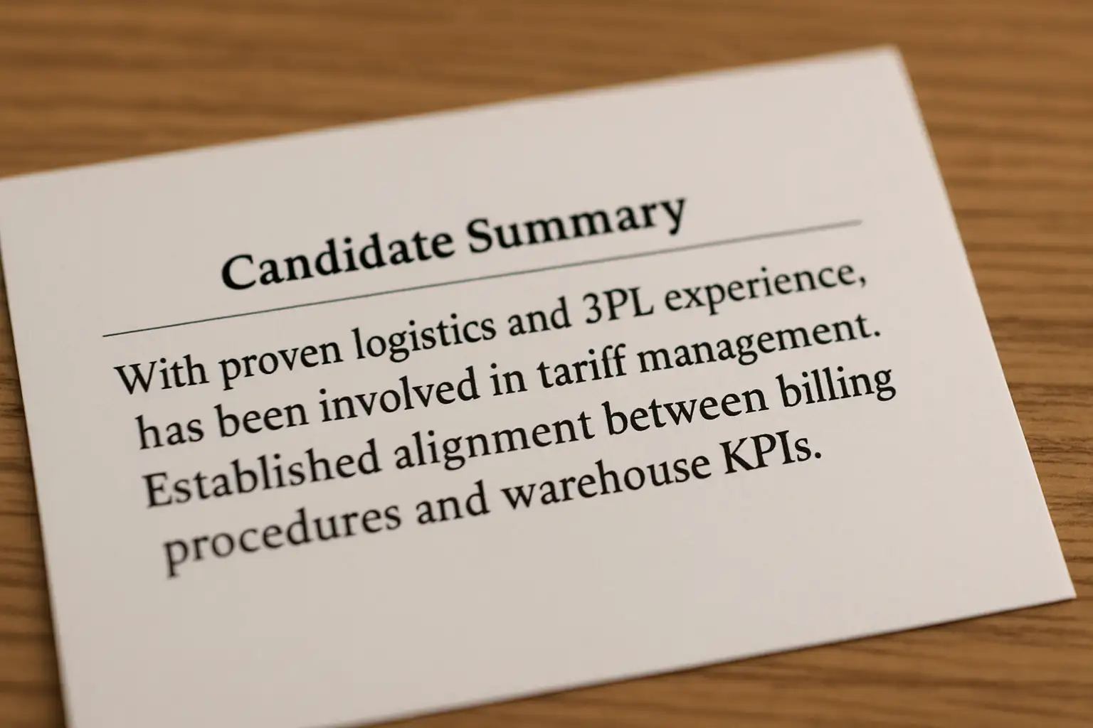How to Write a Candidate Summary: Templates, Examples, and Best Practices