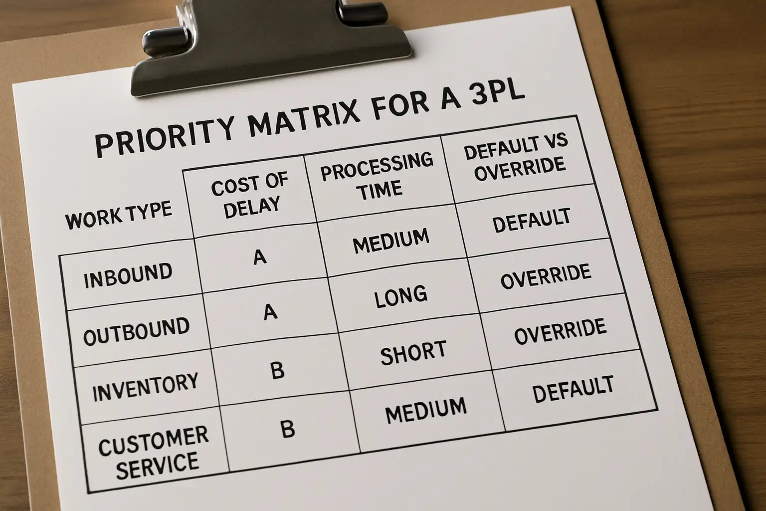 Prioritization Strategies for 3PLs: Resolving Conflicting Client Demands