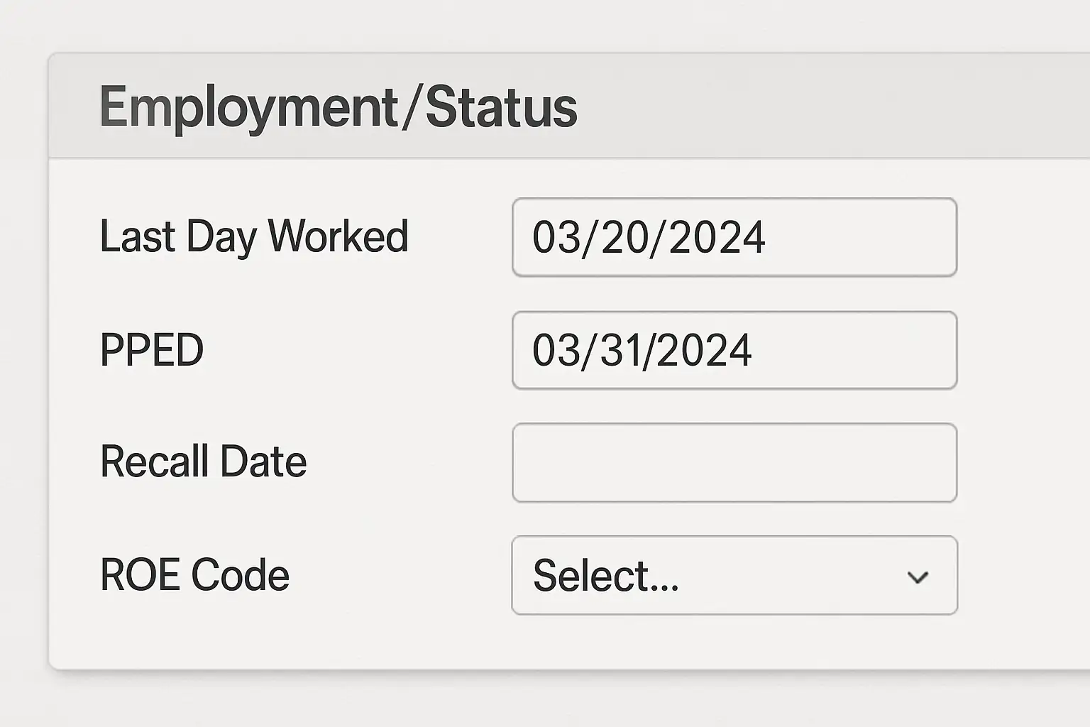 How to Enter an ROE Code in an Employee Record (Sage Payroll Guide)