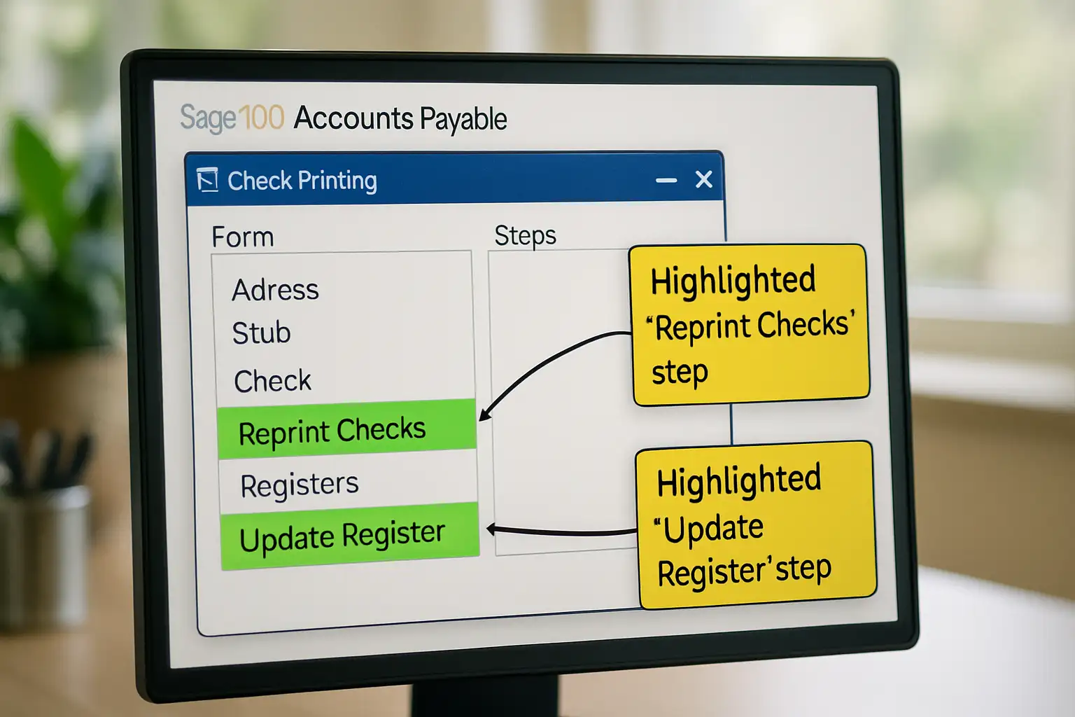 Sage 100: Recover from Check Printing Errors (Void, Reprint, Fix MICR)